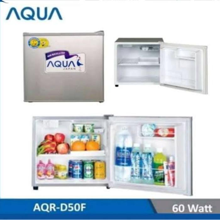 Jual kulkas portable aqua aqrd50f low watt kulkas mini garansi resmi ...