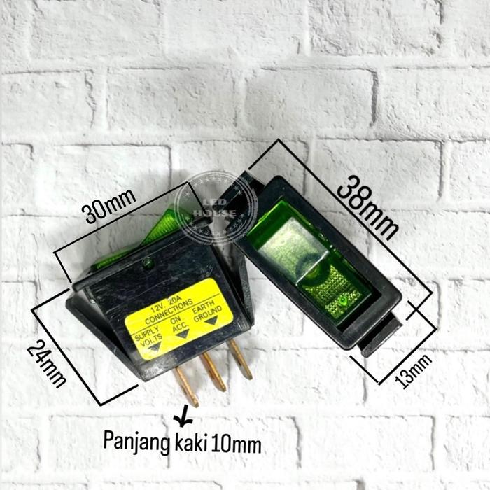 Jual Saklar On off Panel box Switch Dc with Lampu indicator 12v - Kota ...