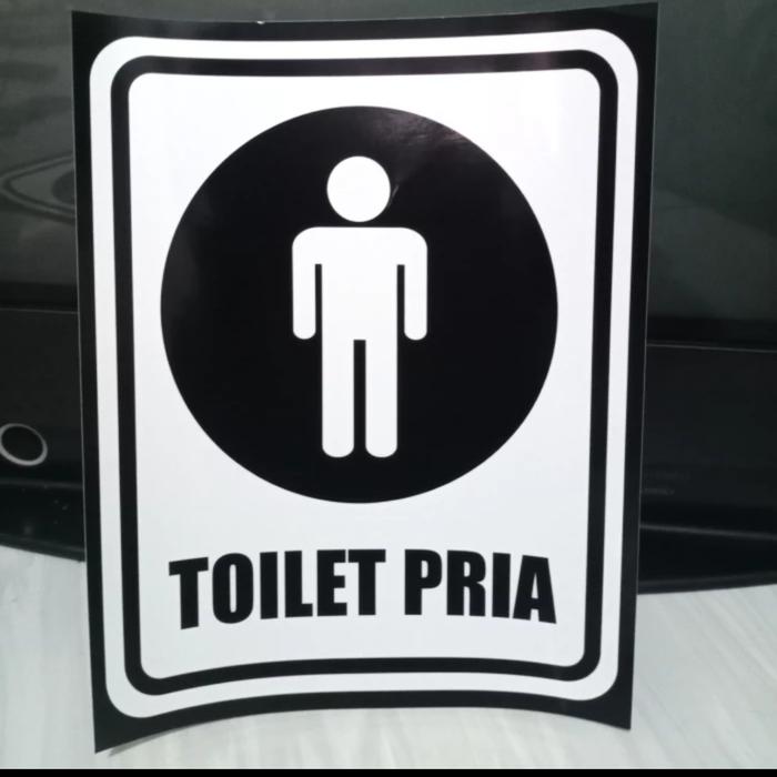 Jual Stiker Vinyl TOILET PRIA WANITA 20x25 LOGO PANAH KANAN KIRI.Rambu ...