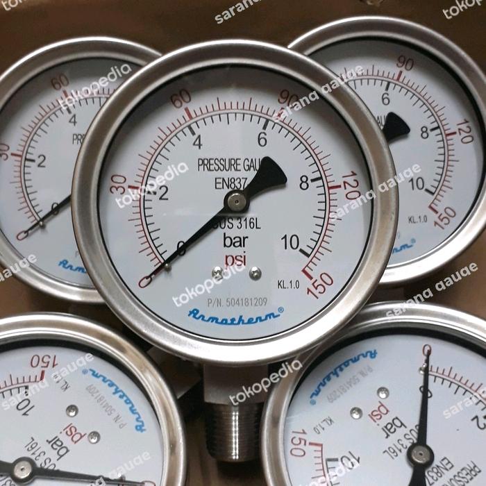 Jual pressure gauge all ss 4" 0-10bar/150psi model raket merk armatherm - Jakarta Barat - sarang ...