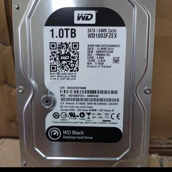 Jual HDD/HARDISK 1TB 3.5 WD BLACK Caviar SATA internal PC GAMING - Jakarta Barat - HDD COM ...