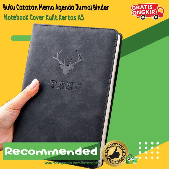 Jual Buku Catatan Memo Agenda Jurnal Binder Notebook Cover Kulit Kertas ...