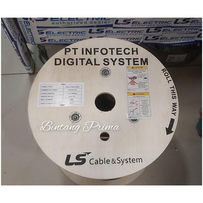 Jual LS FO Cable 2 Core Drop Wire LSZH Single Mode @1000 Meter ...