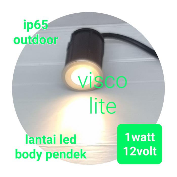 Jual lantai led 42mm 12volt 1w 1watt / uplight taman led 1 watt 1w 12v ...