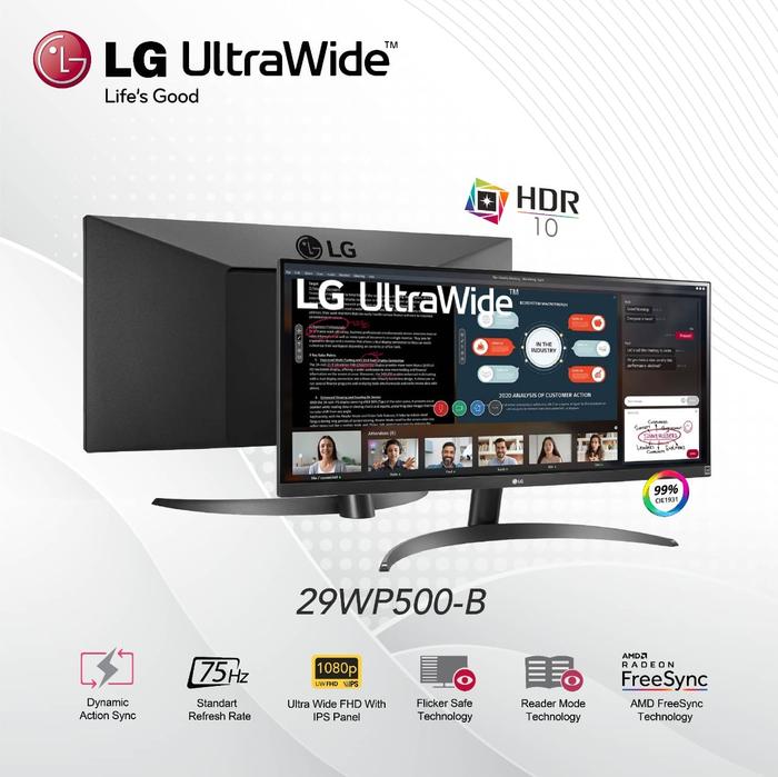 Jual LG 29WP500 29" IPS Monitor UltraWide FHD 1080p HDR10 sRGB 99% ...
