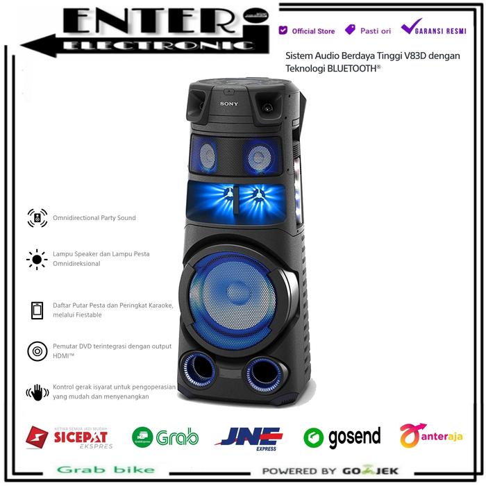 Promo SONY MHC V83D - AUDIO PARTY SPEAKER PORTABLE KARAOKE BLUETOOTH ...