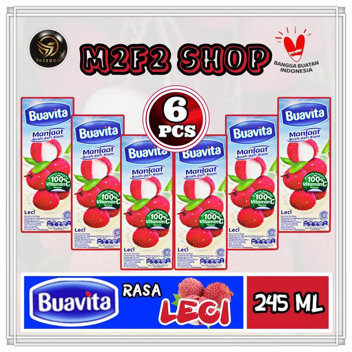 Jual Jus Buavita Rasa Leci Kotak | Juice Lychee - 245 ml ( Harga 6 Pcs ...