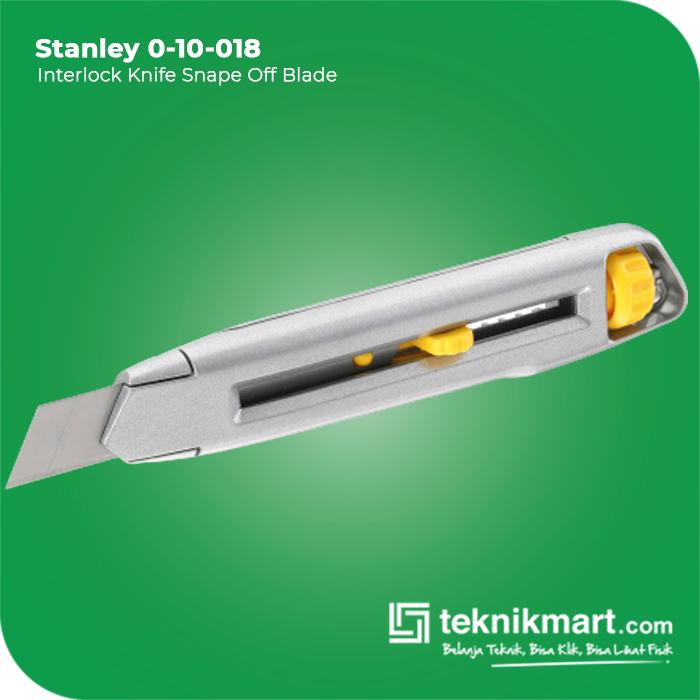 Promo Stanley Interlock Knife Snape Off Blade / Pisau Cutter 18mm 0-10 ...
