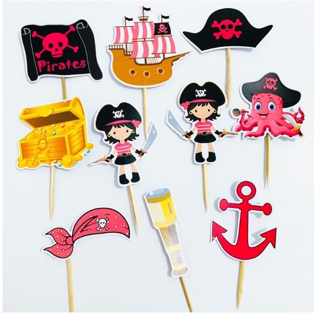 Jual Pirates Girl Bajak Laut Topper Cupcake Ulang Tahun Hiasan Kue ...