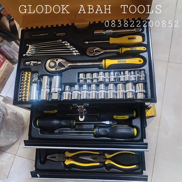 Jual Tool Kit Set 69 Pcs KRISBOW Tool Box 3 Susun Advance Mechanical ...
