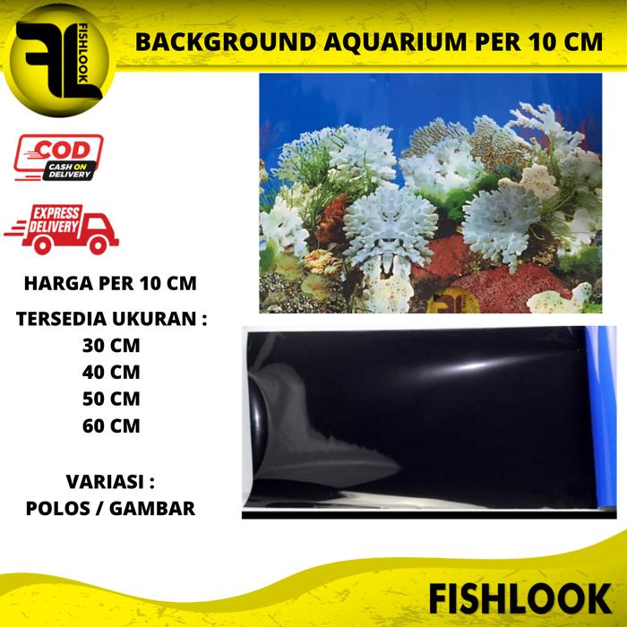 Jual Background Aquarium POLOS / GAMBAR 30 40 50 60 CM AQUASCAPE PER ...