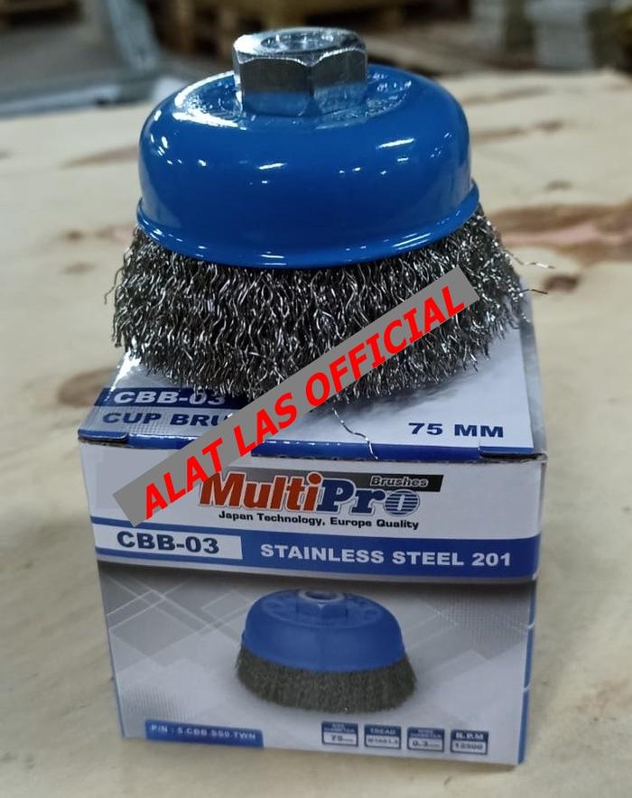 Jual Sikat Mangkok Kawat Stainless Steel Multipro CBB-03 3" Cup Brush ...