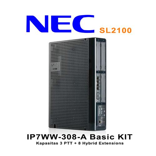 Jual IP PABX NEC SL2100 3 CO 8 Extension Hybrid IP7WW-308-A BASIC KIT ...