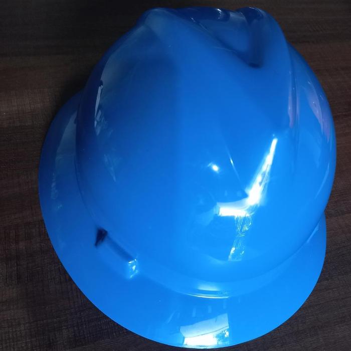 Jual Helm Proyek Biru Full Brim MSA Pemutar/Helem Safety fullbrim Biru ...