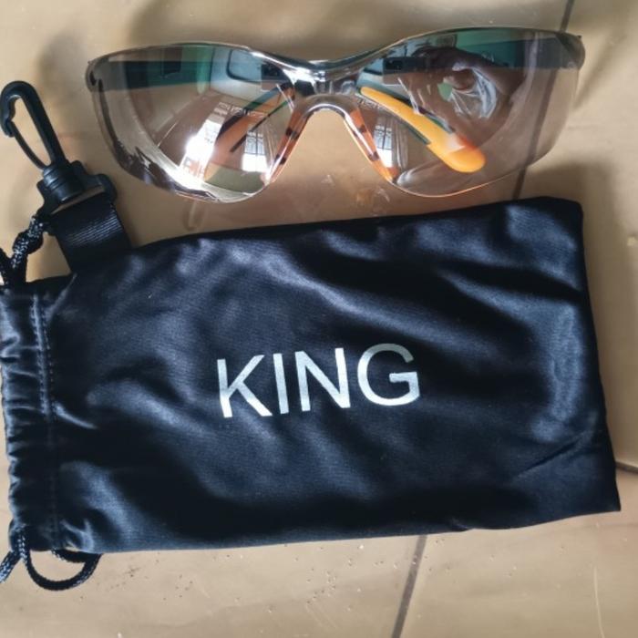 Jual Kacamata Safety King/Safety Glasses/Black Smoke Mirror King/Kaca ...