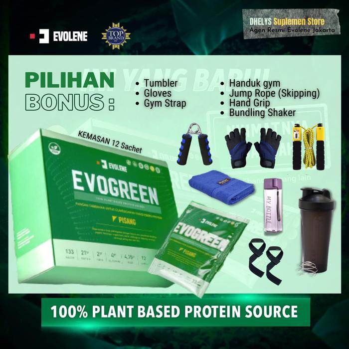 Jual Evogreen Evolene Plant Based Pea Protein Vegan Nabati 12 Sachet ...