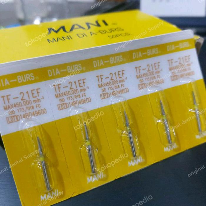 Jual Dental Bur Highspeed gelang Kuning TF 21EF / Diamond burs Satuan Mani - Kota Tangerang ...