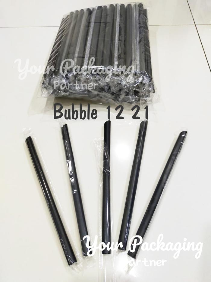 Jual SEDOTAN BOBA HITAM POLOS BUBBLE HITAM JUMBO STERIL 12MM 21CM XL ...