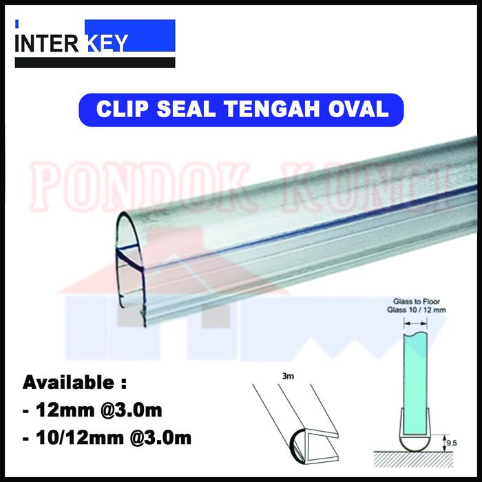 Jual Klip Clip Seal Penutup Celah Pintu Kaca Kamar Mandi D 10/12mm 300 ...