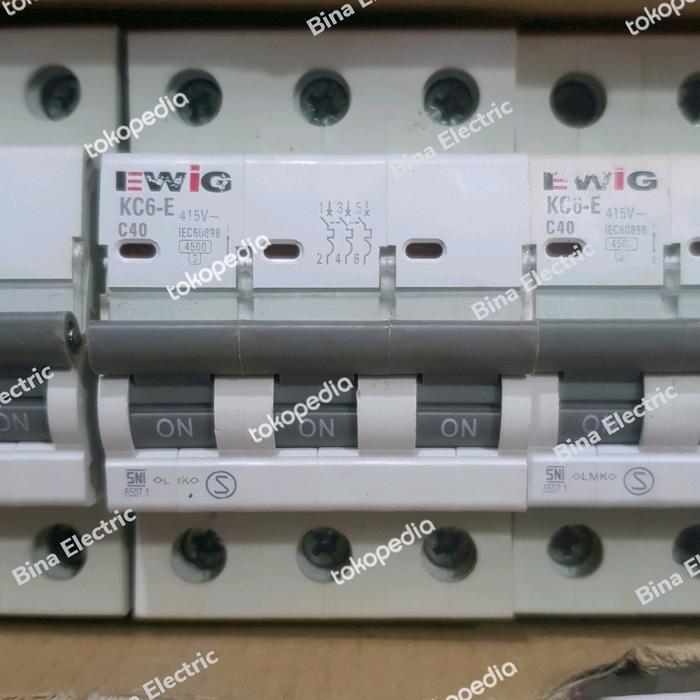 Jual MCB Ewig 3P 32A / 40A / MCB Ewig 3 Phase 32Ampere 40Ampere - 50A ...