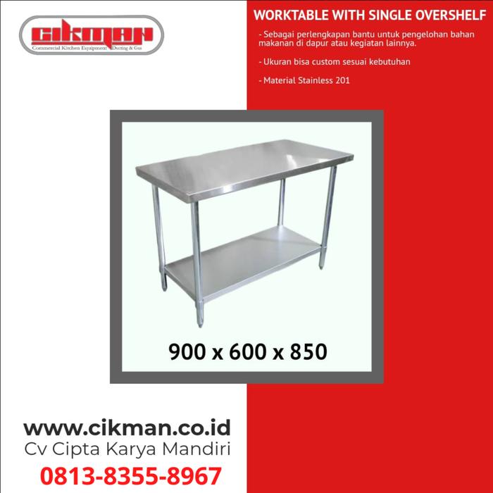 Jual MEJA STAINLESS DAPUR + CUSTOM + WORKTABLE WITH UNDERSHELF - Kota ...