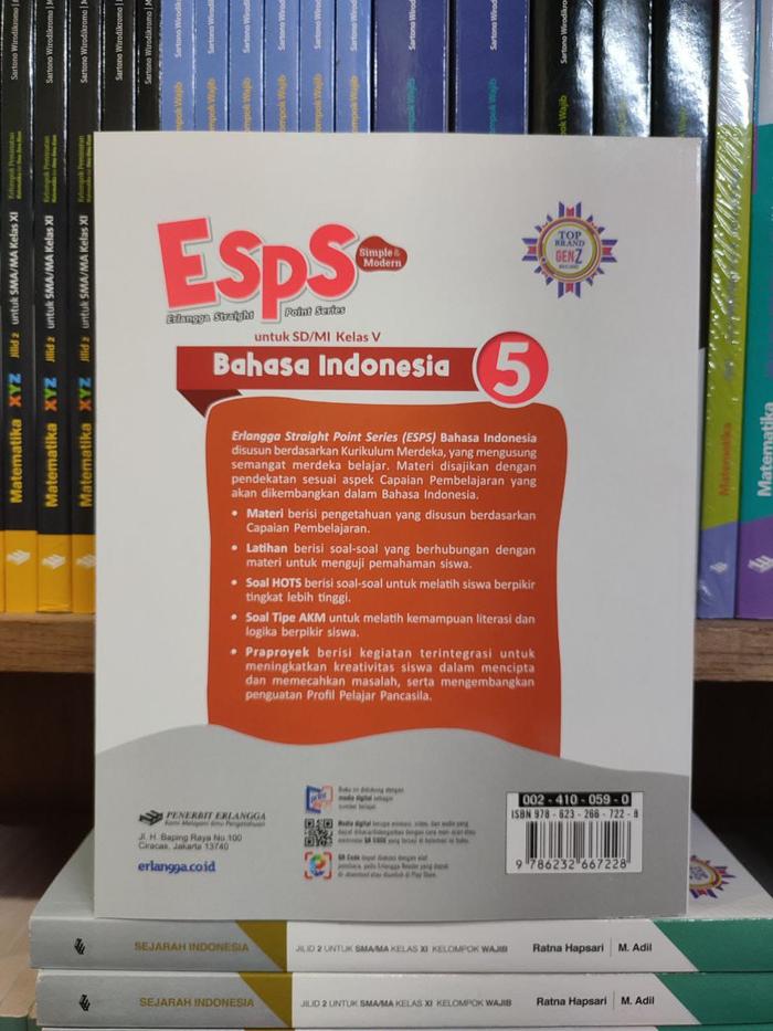 Jual Buku Esps Bahasa Indonesia Kelas 5 Sd Kurikulum Merdeka Erlangga Di Seller Noelle ...