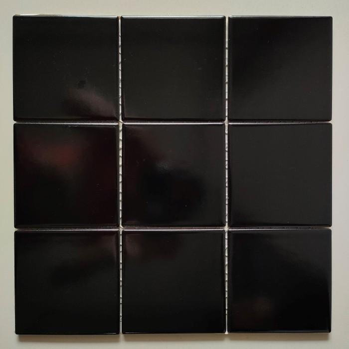 Jual Keramik Mozaic Backsplash Tile 10x10 Hitam glossy - Kota Depok ...