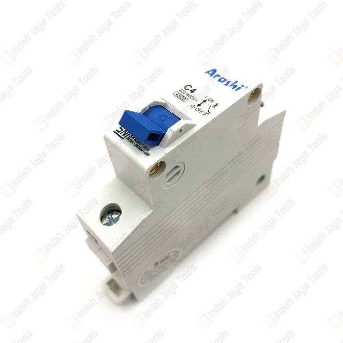 Jual ARASHI MCB 1 Phase 4 6 10 16 20 25 32 40 Ampere MCBA 1P SNI - MCB ...