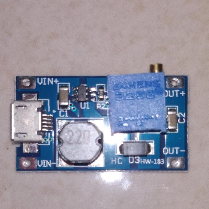 Jual Mini Step Up DC to DC Input Micro USB 2V-20V Output 5V-24V 2A ...