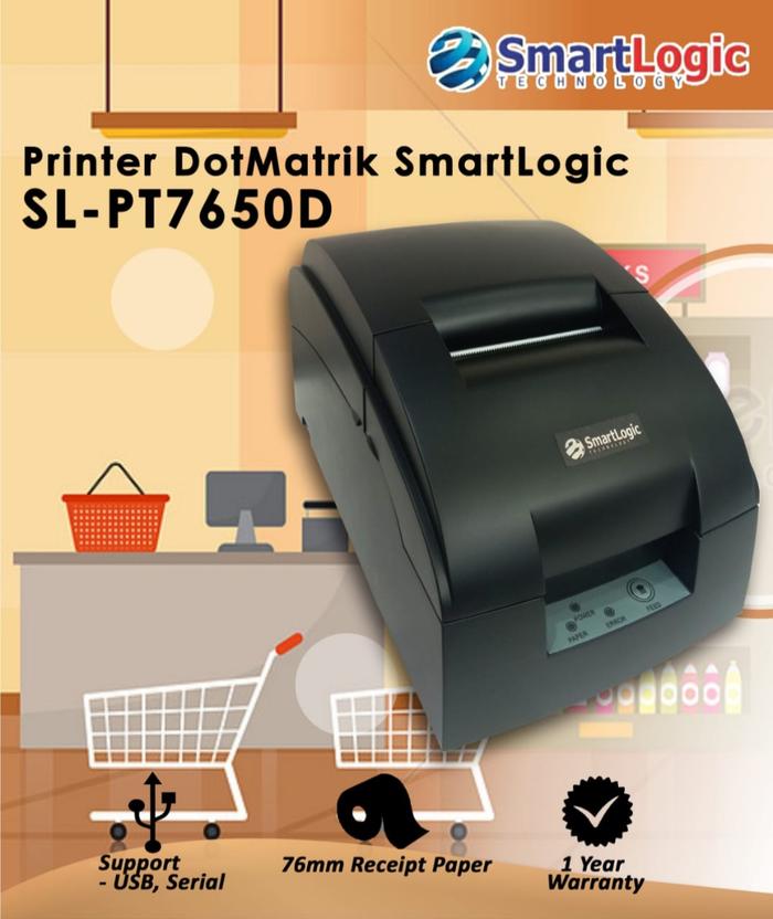 Jual PRINTER STRUK KASIR DOTMATRIK SMARTLOGIC SLPT7650D / SLPT-7650D ...