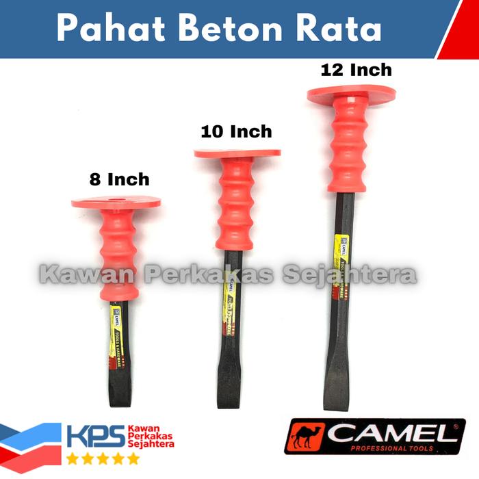 Jual CAMEL Pahat Beton Topi Rata 8" 10" 12" Inch Gagang Bulat Pipih ...