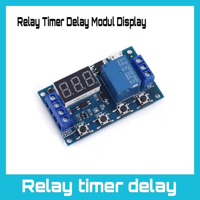 Jual Relay Timer Delay Display 4 tombol 6-30V Digital DC Time modul ...