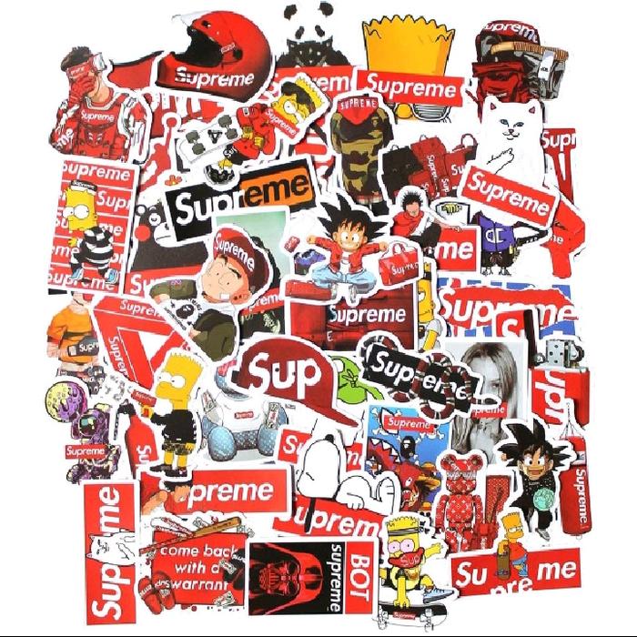 Promo Sticker motif logo supreme hypebeast laptop hp kulkas skateboard ...