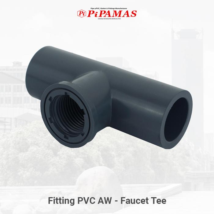 Jual Faucet Tee Drat Dalam AW 1/2 Inch Pipamas Fitting Pipa PVC T - Kab ...