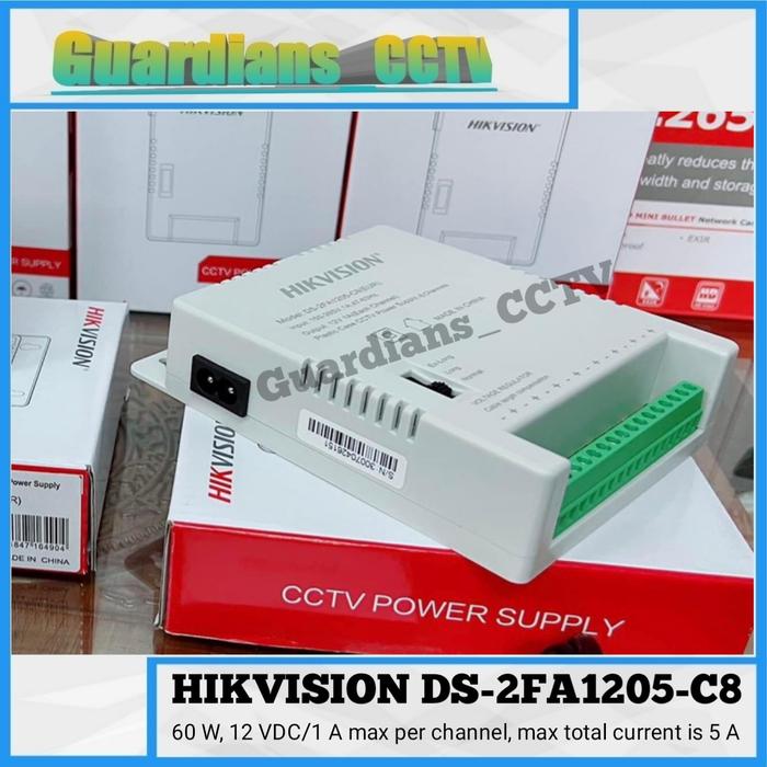 Jual Power Supply Hik vision 8 Channel 60w 12 vdc / 1a DS-2FA1205-C8 ...