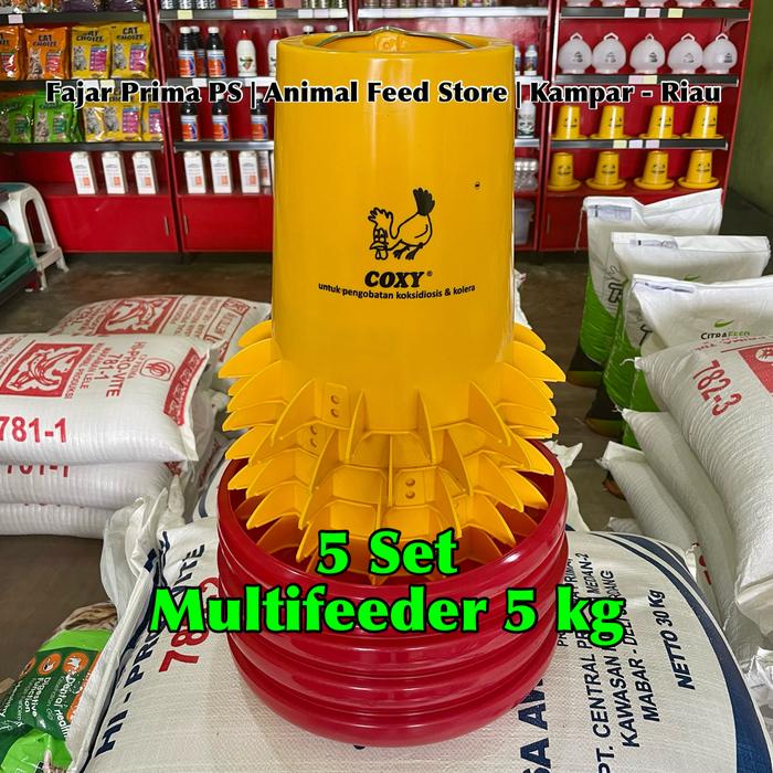 Jual 5 set Multi Feeder 5 kg Tempat Ransum Ayam atau Tempat Pakan Ayam ...