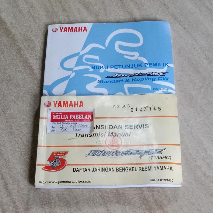 Jual Buku Petunjuk Pemilik Jupiter Mx T 135 Hc - Garansi Dan Servis Manual Di Seller Noelle ...
