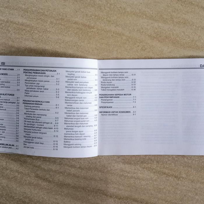 Jual Buku Petunjuk Pemilik Jupiter Mx T 135 Hc - Garansi Dan Servis Manual Di Seller Noelle ...