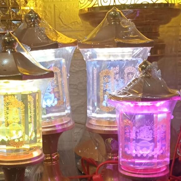 Jual Lampu Sembahyang Altar Crystal Kristal Logam Pagoda Emas - Emas 28 ...