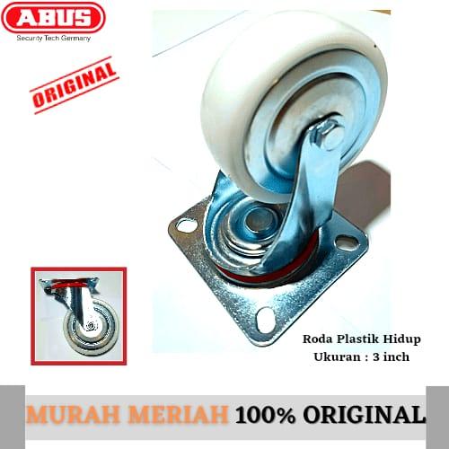 Jual ABUS-Roda Troli Plastik Hidup 3 Inch - Roda Kastor/Wheel Plastik ...