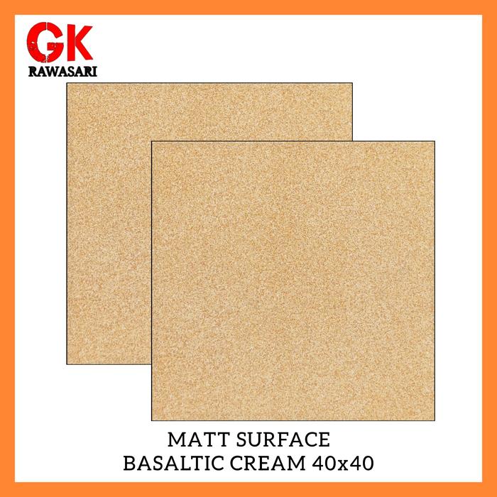 Jual Keramik Kasar Teras Atau Garasi YHC Tile Basaltic Cream 40x40 ...