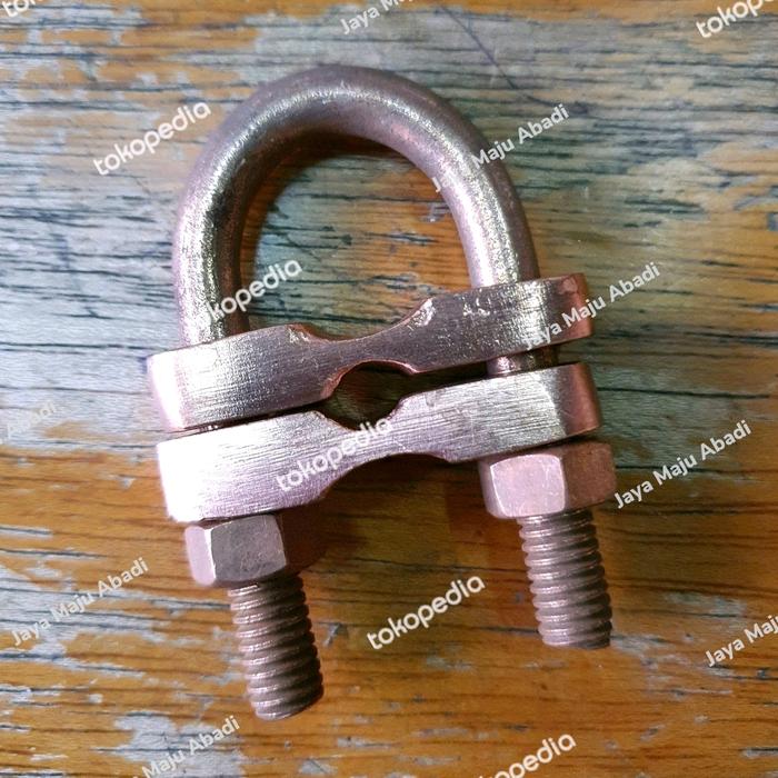 Jual Klem U Bolt 1 Hole / Klem U Bolt Rod 1 Way / Grounding Clamp - Jakarta Pusat - Jaya Maju ...