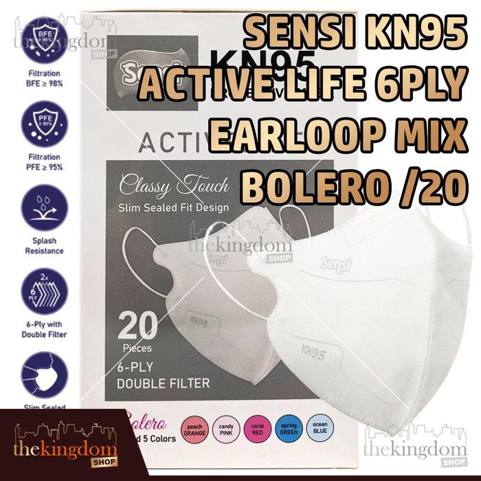Promo Sensi KN95 Protective Mask 6ply Earloop Activelife /20 Masker ...