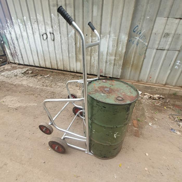Jual LORI DRUM 4 RODA / TROLI DRUM 500 KG/ LORRY DRUM KUAT DAN TEBAL ...