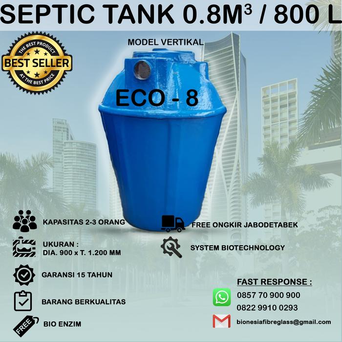 Jual TANGKI SEPTIC TANK BIOTECH 800 Liter / BIOFIL BIOTANK 800 Liter ...