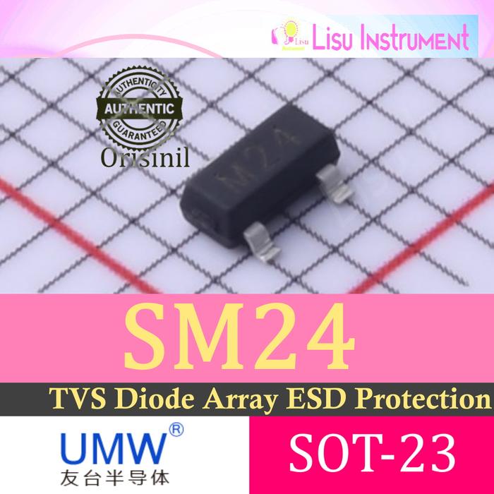 Jual SM24 M24 TVS Diode Array ESD Protection SOT-23 UMW Original - Kota Depok - Lisu Instrument ...