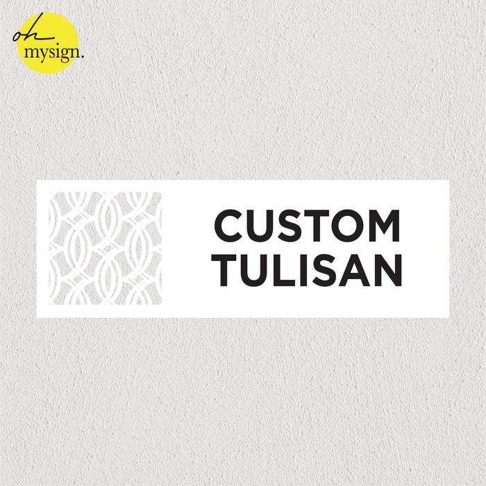 Promo CUSTOM TULISAN SIGN AKRILIK UV PRINT SIGNAGE DOOR SIGN BOARD ...
