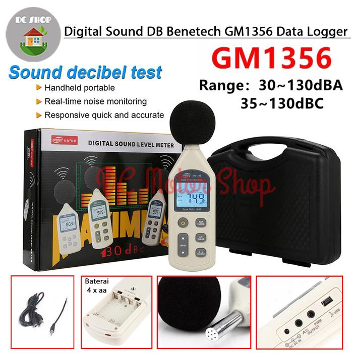 Jual Sound Level Meter Data Logger Benetech GM1356 Tester Suara Sound ...
