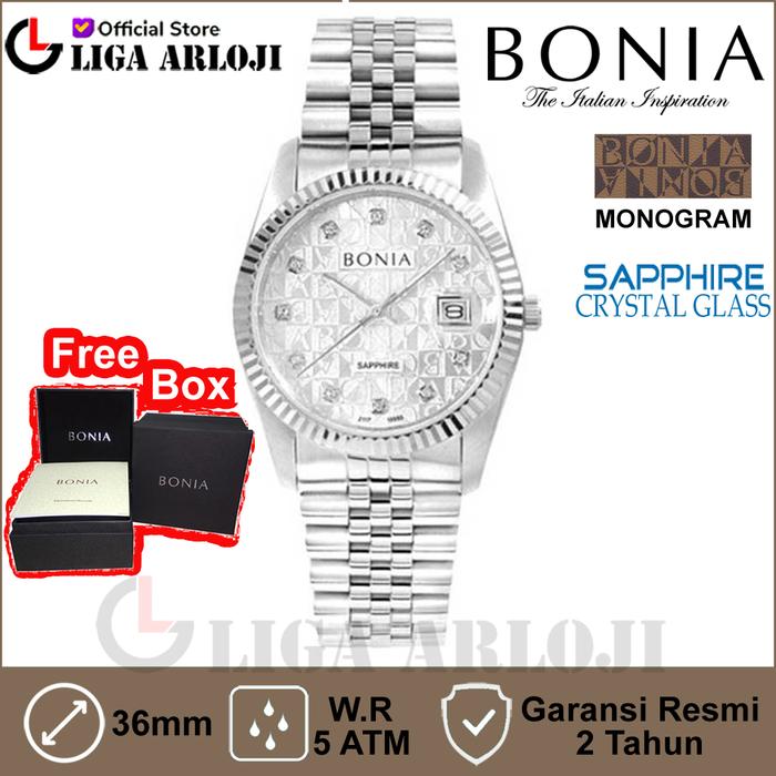 Promo BONIA BNB10550-1316 Monogram Sapphire Jam Tangan Pria Analog SLV ...