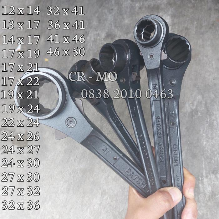 Jual Glory Kunci Ratchet Scaffolding 27 30 Mm Kunci Ring Ganda Kunci ...
